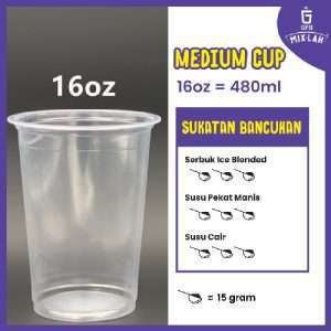 4 Jenis Ice Blended Cup Size dan Sukatan - GFB Food