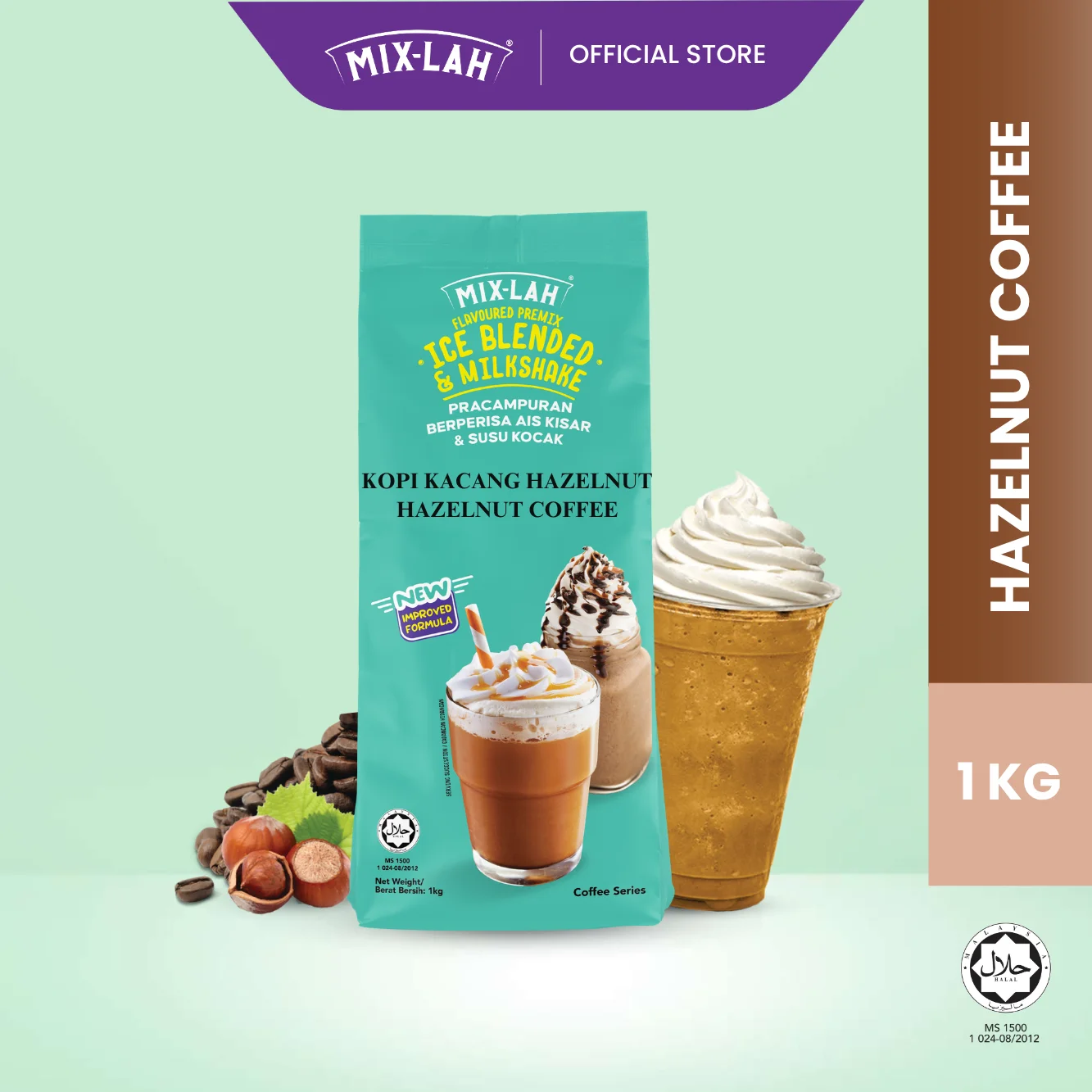 Hazelnut Coffee Ice blended & Frappe Powder - GFB Food