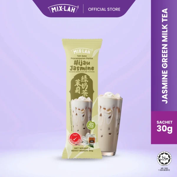 MIX-LAH Oriental Series Jasmine Green Milk Tea Sachet Pack - GFB Food